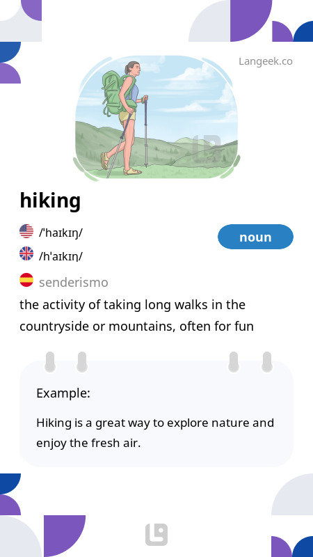 Hiking significado store