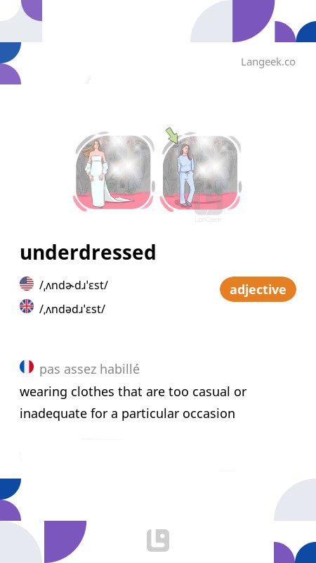 Underdressed meaning store