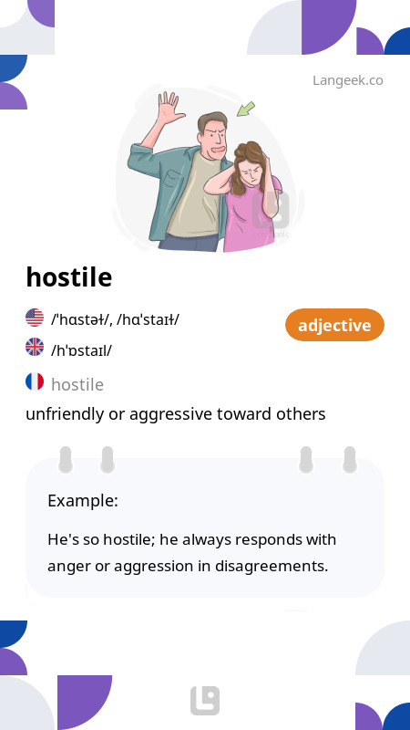 What does hostile mean store