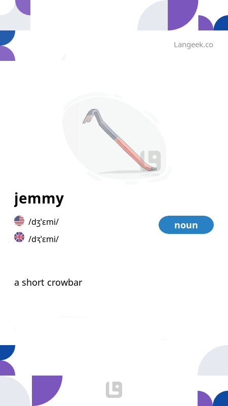 Definition & Meaning of "Jemmy" | Picture Dictionary
