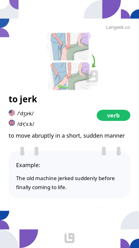 Definition & Meaning of "Jerk" | Picture Dictionary
