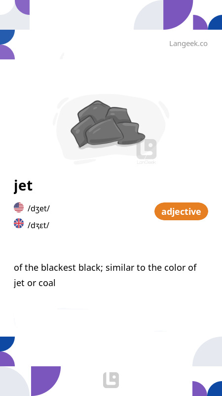 Definition & Meaning of "Jet" | LanGeek