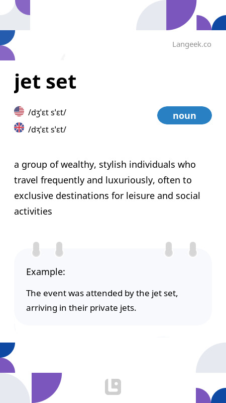 Definition & Meaning of "Jet set" | Picture Dictionary