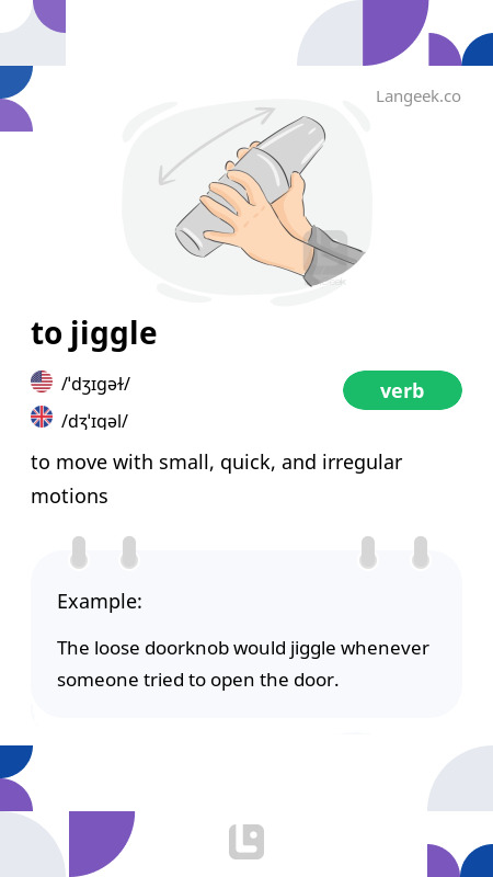 Definition & Meaning of "Jiggle" | Picture Dictionary
