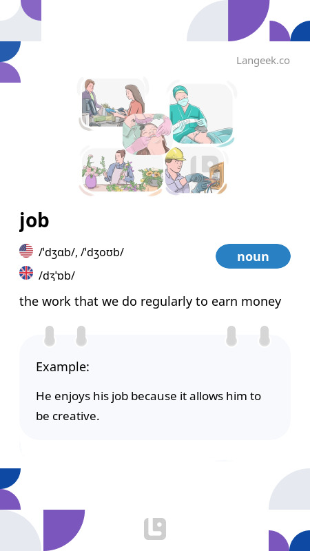 Definition & Meaning of "Job" | Picture Dictionary