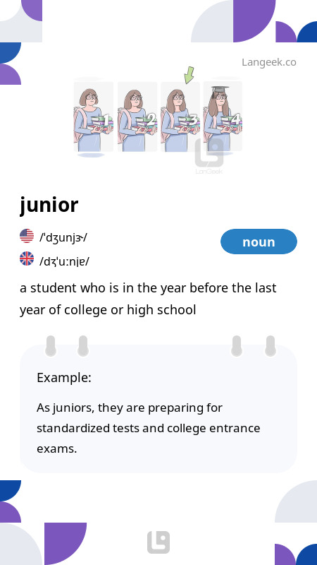 Definition & Meaning of "Junior" | Picture Dictionary
