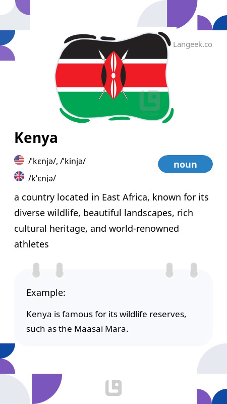Definition & Meaning of "Kenya" | Picture Dictionary