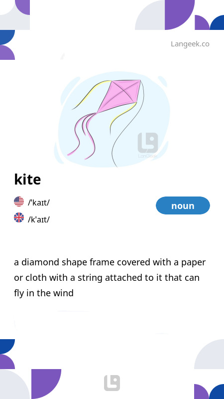 Definition & Meaning of "Kite" | Picture Dictionary