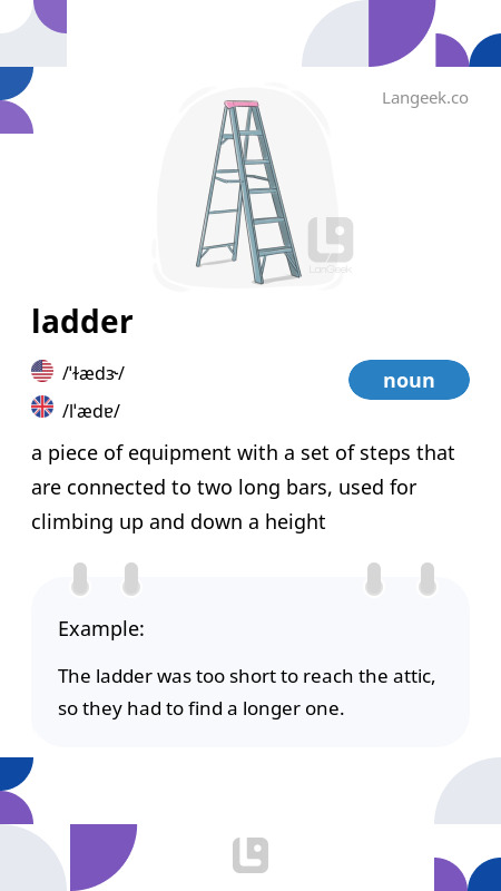 Definition & Meaning of "Ladder" | Picture Dictionary