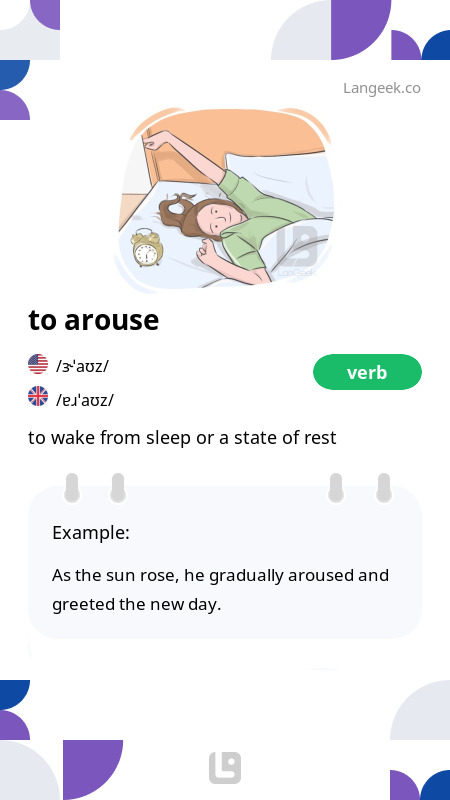 Definition & Meaning of "Arouse" | Picture Dictionary