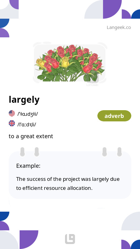 Definition & Meaning of "Largely" | Picture Dictionary