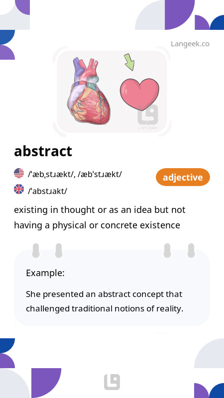 Definition & Meaning of "Abstract" | Picture Dictionary