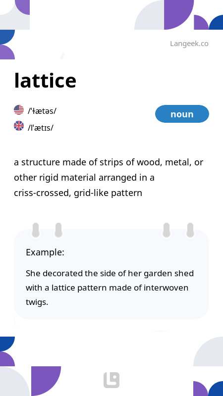 Definition & Meaning of "Lattice" | Picture Dictionary