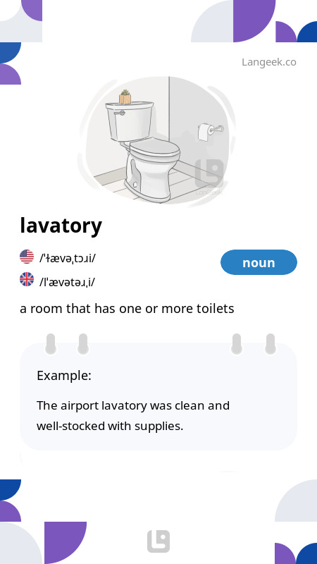 Definition & Meaning of "Lavatory" | Picture Dictionary