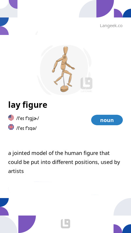 Definition & Meaning of "Lay figure" | LanGeek