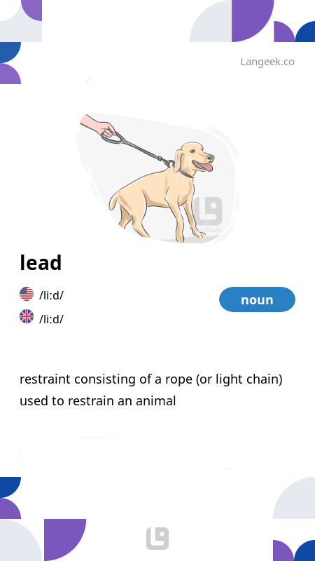 Definition & Meaning of "Lead" | Picture Dictionary