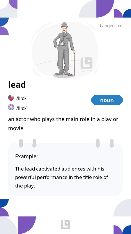 Definition & Meaning of "Lead" | Picture Dictionary