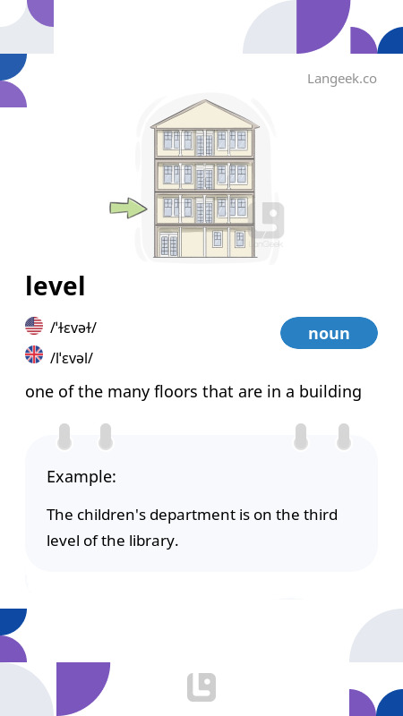 Definition & Meaning of "Level" | LanGeek