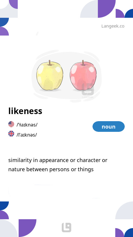 Definition & Meaning of "Likeness" | Picture Dictionary