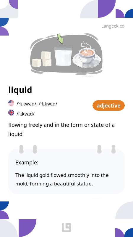 Definition & Meaning of "Liquid" | Picture Dictionary
