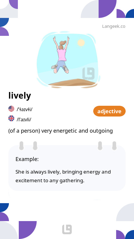 Definition & Meaning of "Lively" | Picture Dictionary