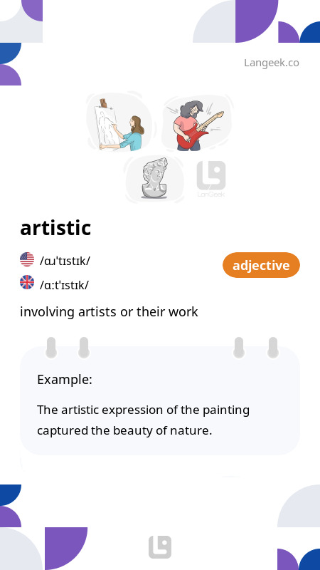 Definition & Meaning of "Artistic" | Picture Dictionary