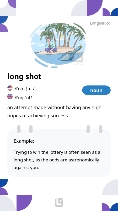 Definition & Meaning of "Long shot" | Picture Dictionary