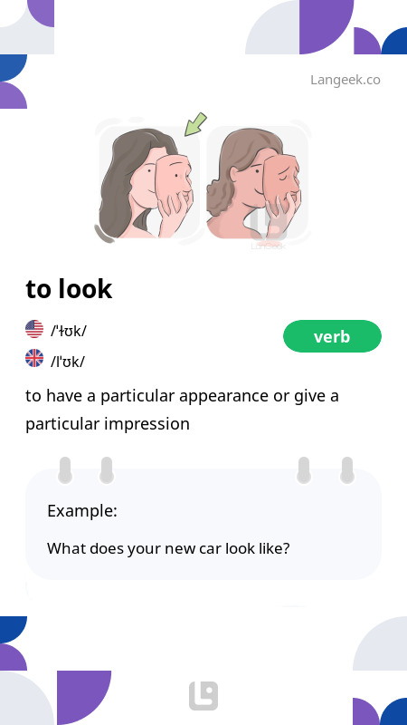 Definition & Meaning of "Look" | Picture Dictionary
