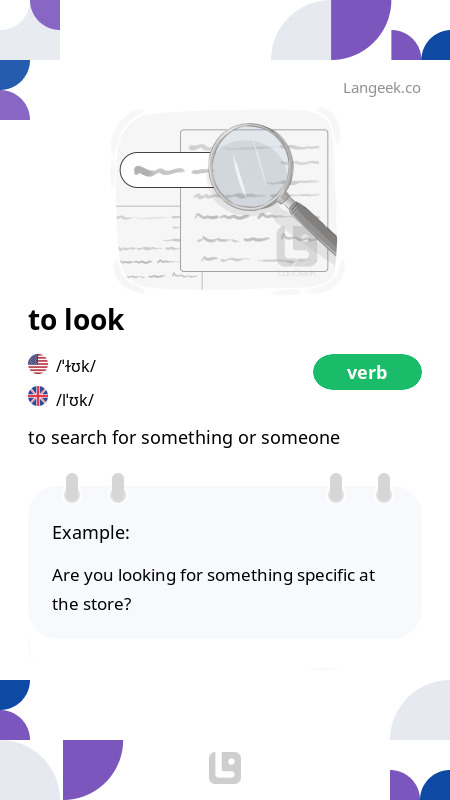 Definition & Meaning of "Look" | Picture Dictionary