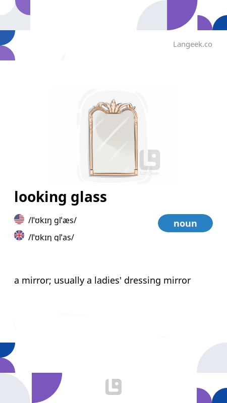 Definition & Meaning of "Looking glass" | LanGeek