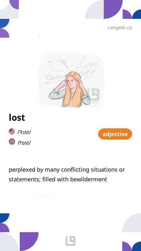Definition & Meaning of "Lost" | Picture Dictionary