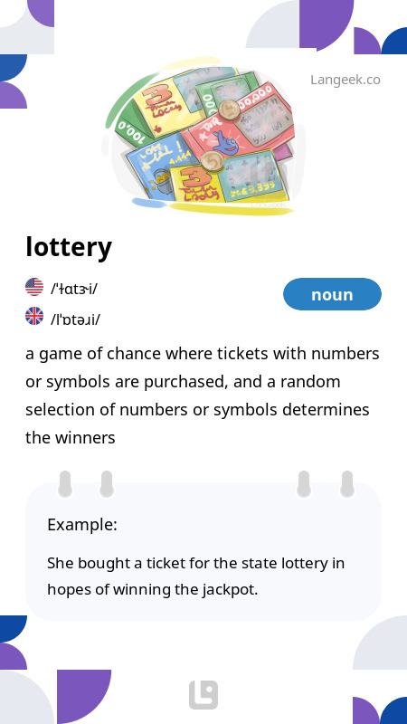 Definition & Meaning of "Lottery" | Picture Dictionary