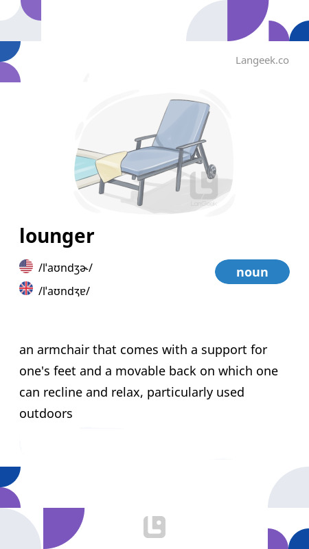 Definition & Meaning of "Lounger" | Picture Dictionary