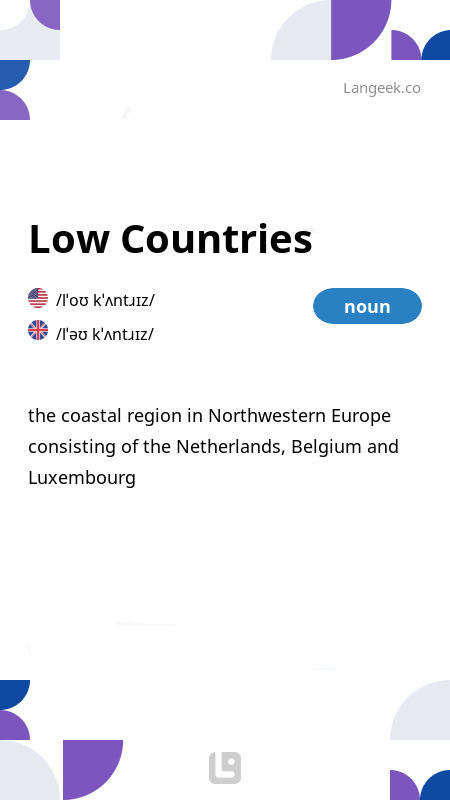 Definition & Meaning of "Low countries" | Picture Dictionary