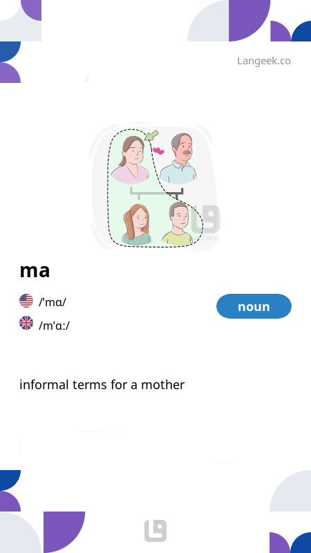 Definition & Meaning of "Ma" | Picture Dictionary