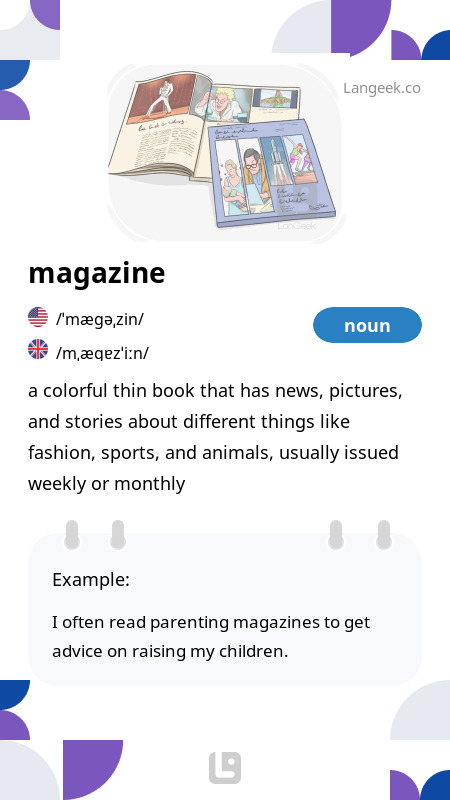 Definition & Meaning of "Magazine" | Picture Dictionary