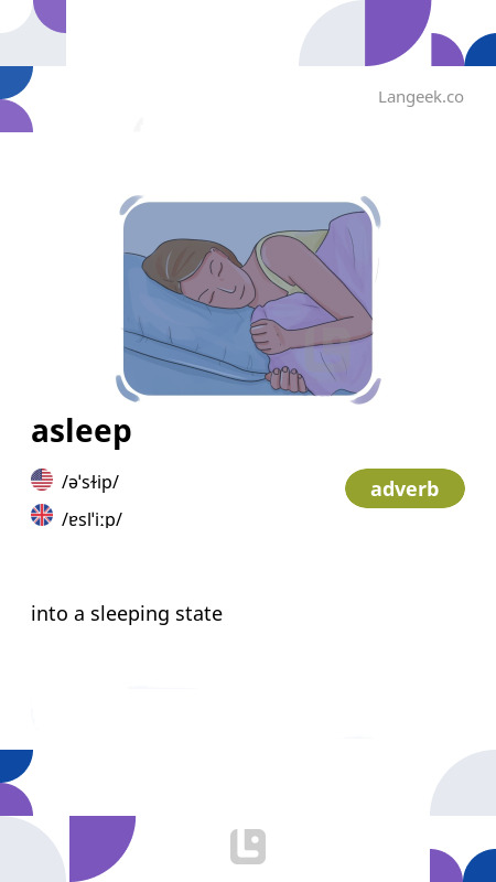 Definition & Meaning of "Asleep" | Picture Dictionary