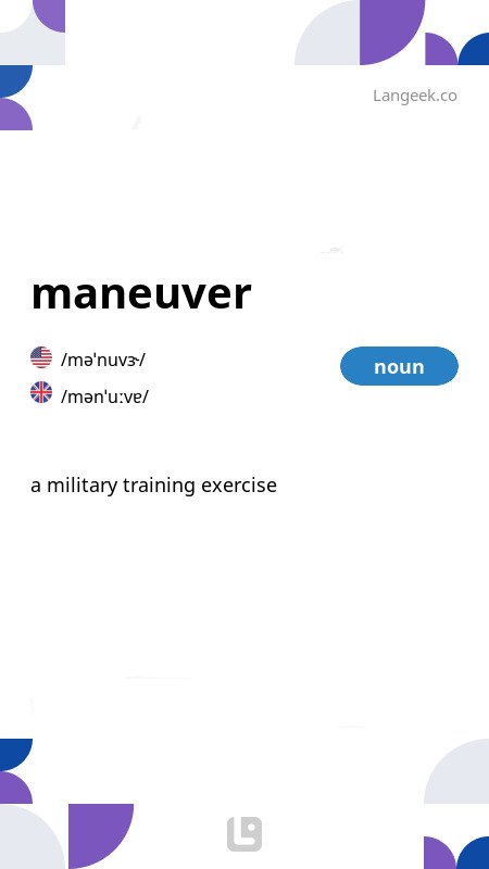 Definition & Meaning of "Maneuver" | LanGeek