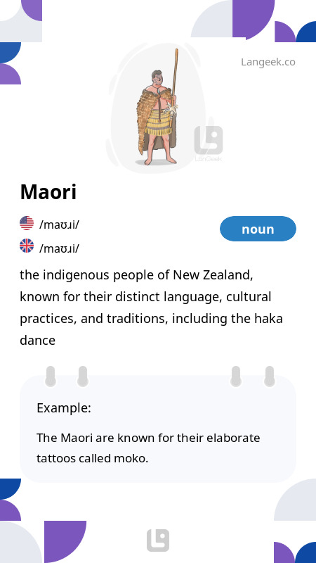 Definition & Meaning of "Maori" | Picture Dictionary