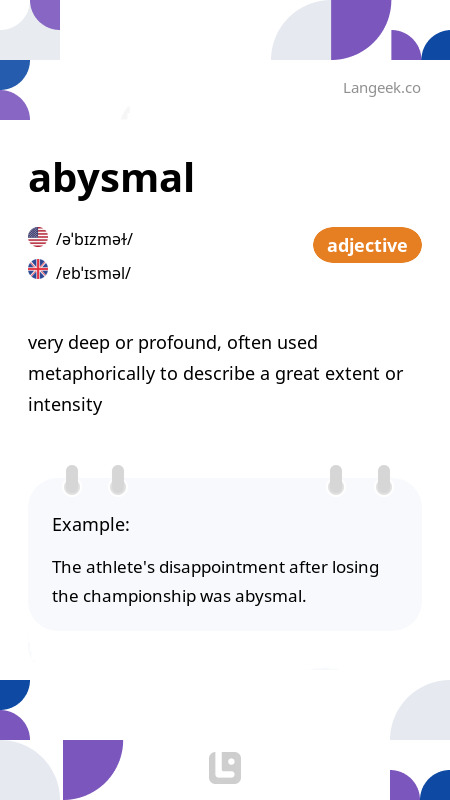Definition & Meaning of "Abysmal" | Picture Dictionary