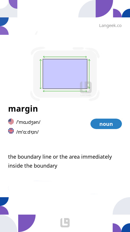 Definition & Meaning of "Margin" | LanGeek