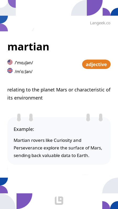 Definition & Meaning of "Martian" | LanGeek