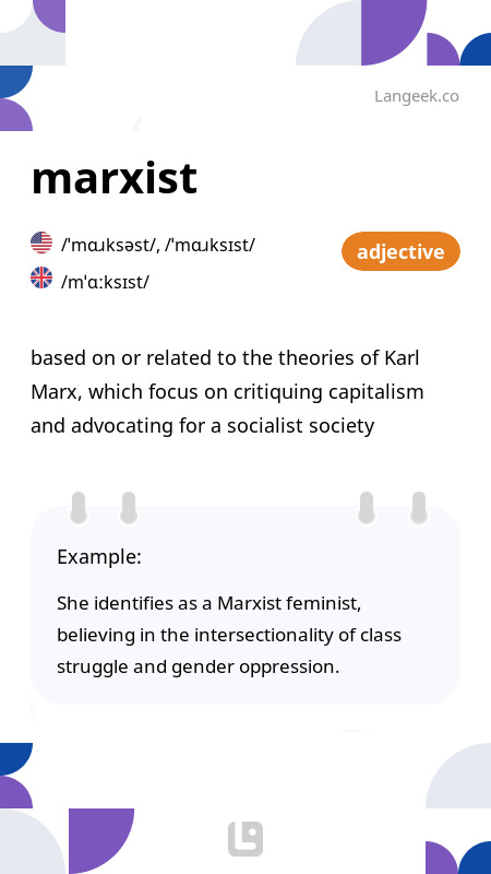 Definition & Meaning of "Marxist" | Picture Dictionary