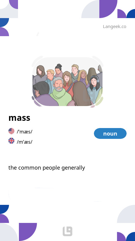 Definition & Meaning of "Mass" | Picture Dictionary