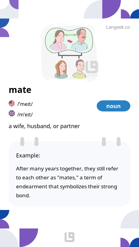Definition & Meaning of "Mate" | Picture Dictionary