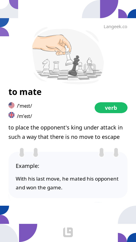 Definition & Meaning of "Mate" | Picture Dictionary
