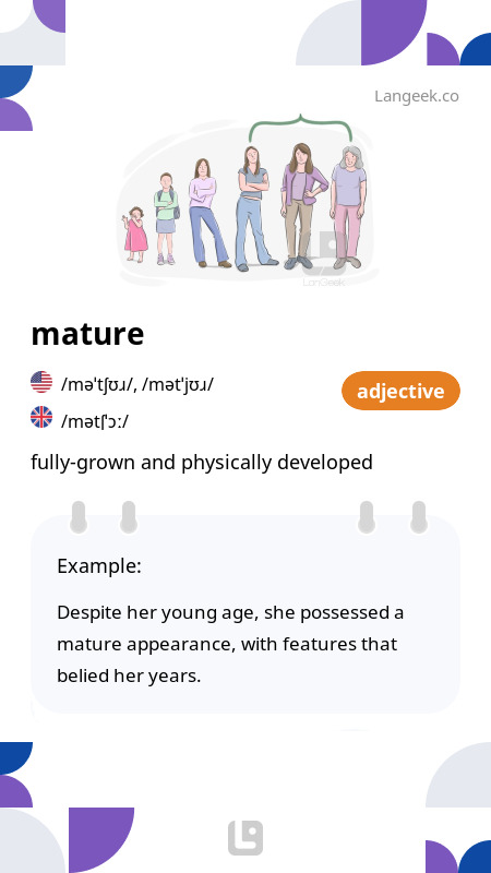 Definition & Meaning of "Mature" | Picture Dictionary
