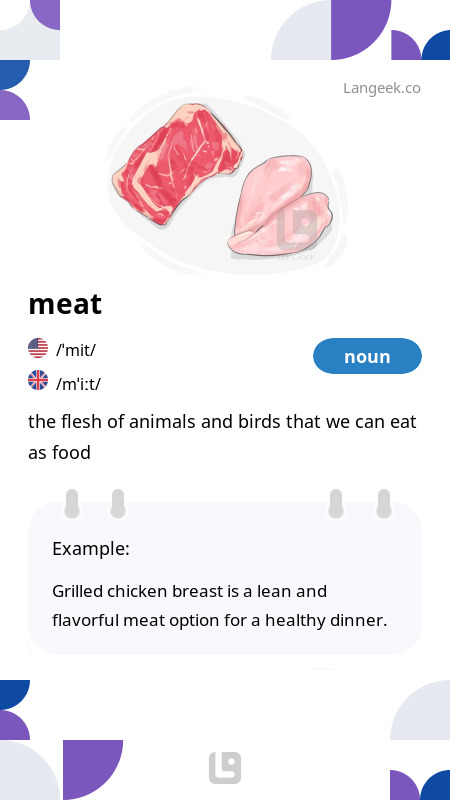 Definition & Meaning of "Meat" | Picture Dictionary