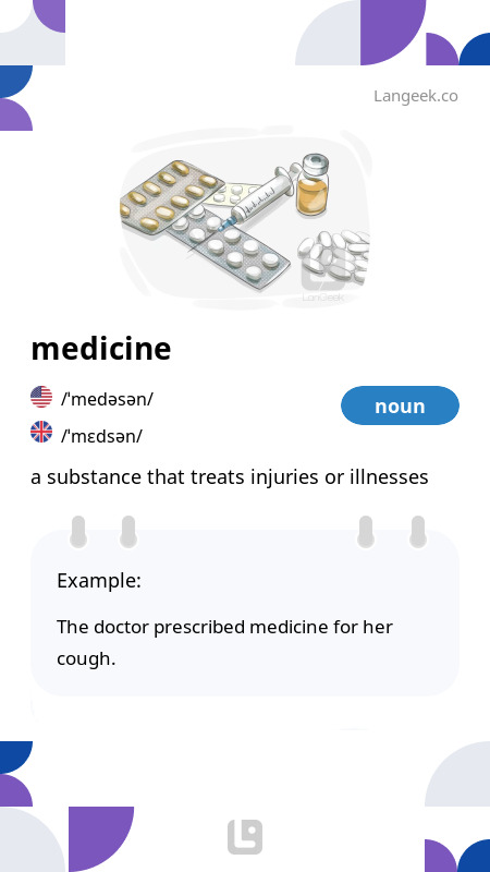 Definition & Meaning of "Medicine" | Picture Dictionary