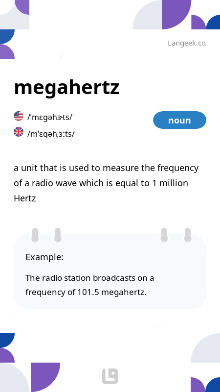Definition & Meaning of "Megahertz" | Picture Dictionary
